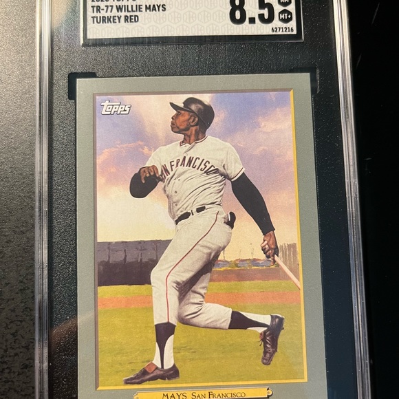 Topps | Other | Willie Mays Turkey Red Card Tr77 Graded 85 | Poshmark